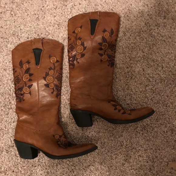 Roper | Shoes | Roper Tall Western Cowboy Boots Shoes Size 6 | Poshmark